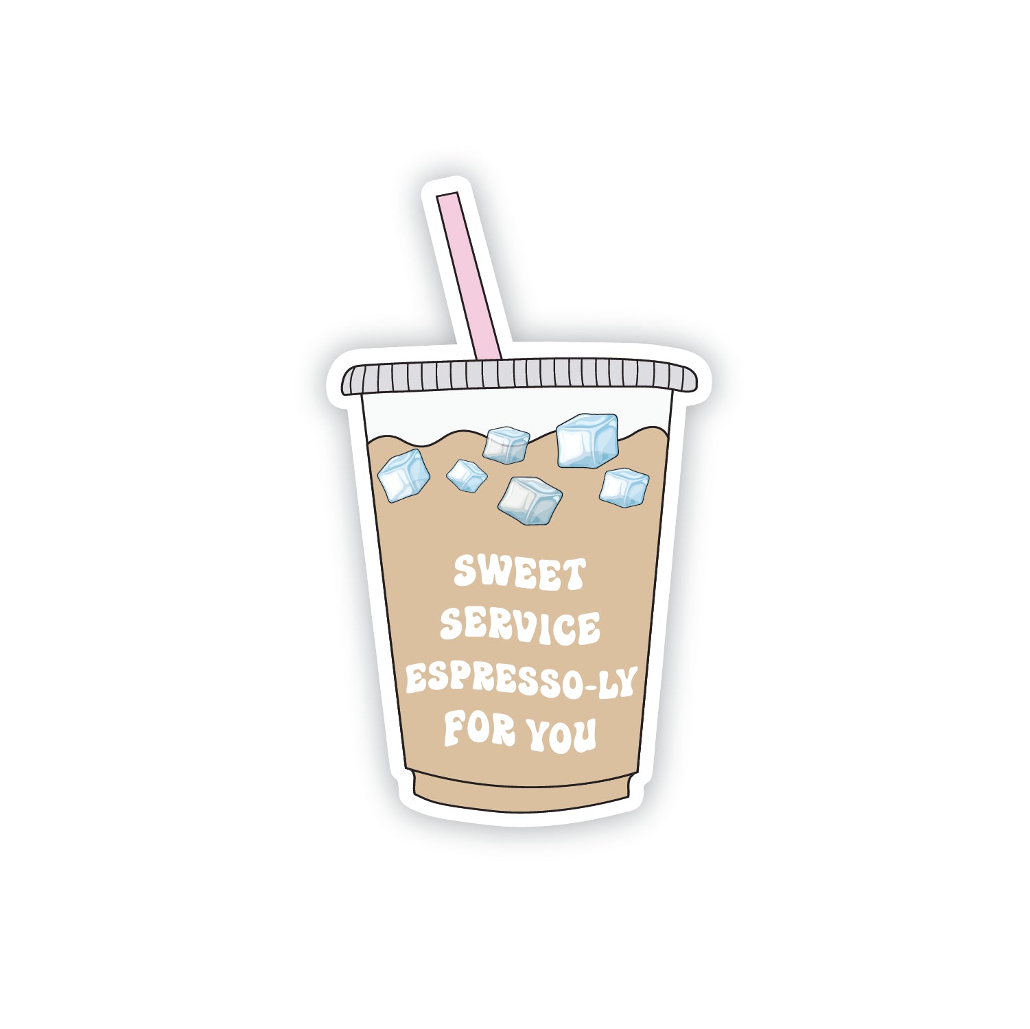 Server Iced Latte Sticker – Truly Tay